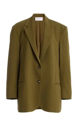MICHAEL KORS Michael Kors Collection Ryan Single-Breasted Wool Crepe Blazer