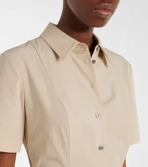 Tory Burch Belted Cotton-blend Shirt Dress