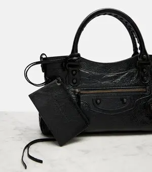 Balenciaga Le City Small Leather Top-handle Bag - Black