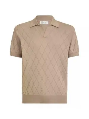 Brunello Cucinelli Lightweight Knit Polo - Neutrals