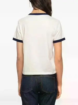 Zadig&Voltaire Logo Print Cotton T-shirt - Neutrals