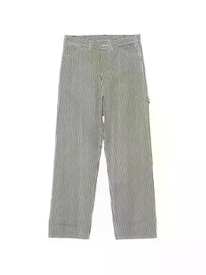 SUGAR CANE JEANS Striped Button Fly Trousers