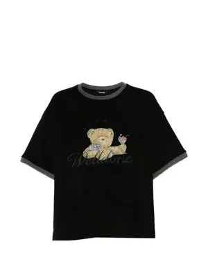We11Done We11done Teddy Bear Print T-Shirt Black