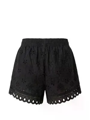 Ermanno Scervino Broderie Anglaise Scalloped Shorts - Black
