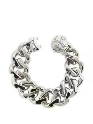 Emanuele Bicocchi Tone Polished Curb Chain Bracelet - Silver
