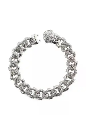 Emanuele Bicocchi Tone Bronze Fluctuate Curb-chain Bracelet - Silver
