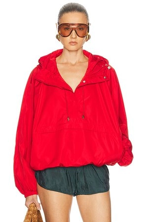 RÓHE Volume Silk Blend Anorak Jacket - Red