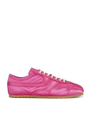 Dries Van Noten Dries Van Noten Satin Lace-Up Sneakers Fuchsia