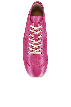 Dries Van Noten Satin Low Top Sneaker - Fuchsia
