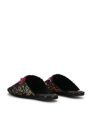 Dries Van Noten Embellished Silk & Viscose Mules