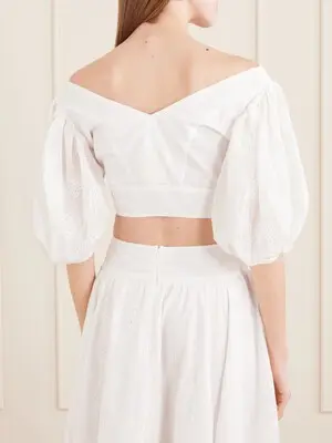 Thierry Colson Clara Embroidered Cotton-voile Blouse