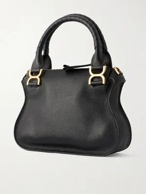 Chloé Marcie Textured-leather Tote Bag - Black