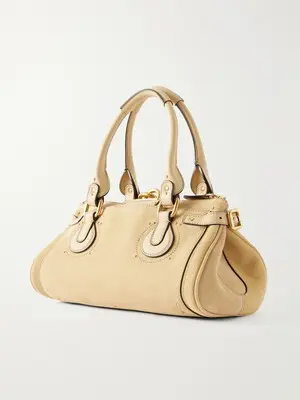 Chloé Paddington Suede Shoulder Bag - Neutrals