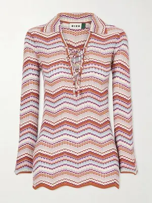 Rixo Brody Crochet-knit Cotton Top