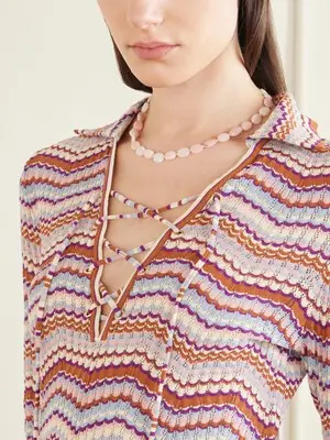 Rixo Brody Crochet-knit Cotton Top