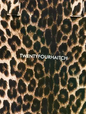 TWENTY FOURHAITCH Myrtos Leopard-print Tote Bag