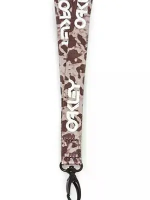 Oakley Logo Print Lanyard - Brown