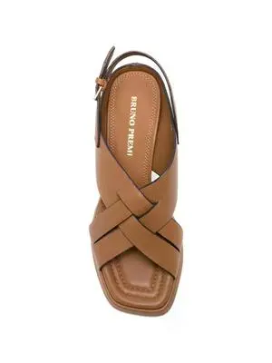 BRUNO PREMI Crossover Strap Slingback Sandals