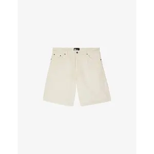 The Kooples Straight-leg Denim Shorts - Light Beige