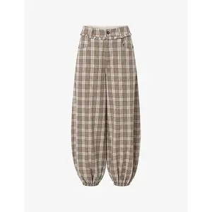 AMY LYNN Balloon-leg Cotton Trousers - Green