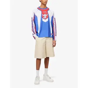 AWAKE NY Racer Long-sleeve Mesh Jersey Top
