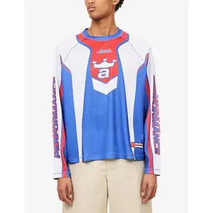 AWAKE NY Racer Long-sleeve Mesh Jersey Top