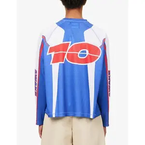 AWAKE NY Racer Long-sleeve Mesh Jersey Top