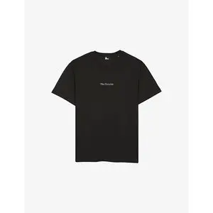 The Kooples Branded Short-sleeved Cotton-jersey T-shirt - Black