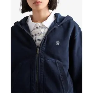 Prada Cotton-jersey Zip-up Hoodie - Blue