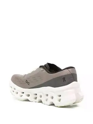 On On Cloudmonster Logo-Print Lace-Up Sneakers Grey