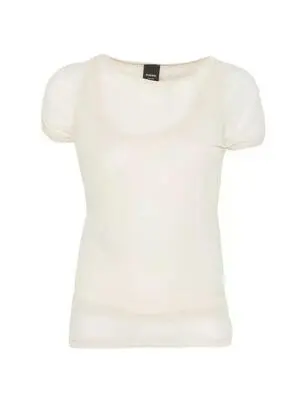 Pinko Layered Effect Short Sleeve T-shirt - Neutrals