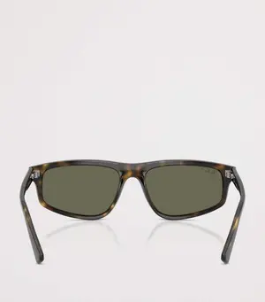 Ray-ban Rectangular Tortoiseshell Sunglasses - Brown