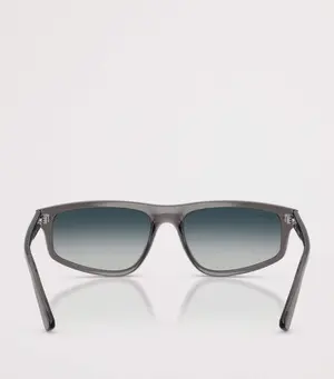 Ray-ban Rectangular Full Rim Sunglasses - Grey