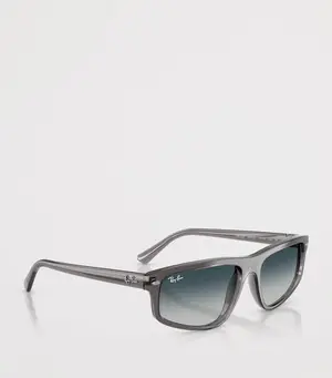 Ray-ban Rectangular Full Rim Sunglasses - Grey