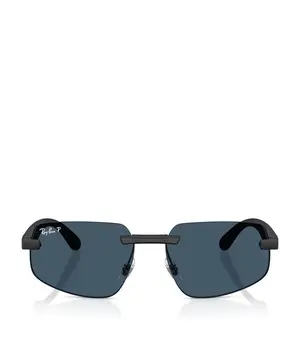 Ray-ban Rimless Rectangle Sunglasses - Black