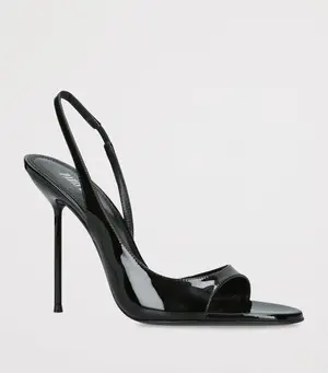 Paris Texas Patent Leather Lidia Slingback Sandals 105 - Black