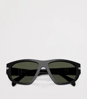 Persol Acetate Irregular Sunglasses - Black