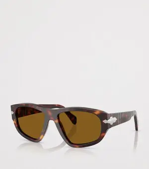 Persol Acetate Irregular Sunglasses - Brown