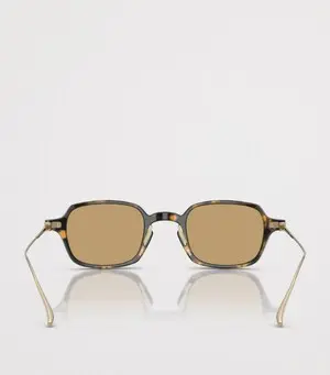 Giorgio Armani Tortoiseshell Rectangle Sunglasses
