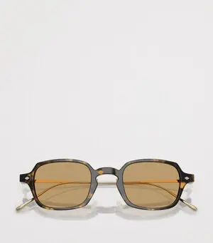 Giorgio Armani Tortoiseshell Rectangle Sunglasses