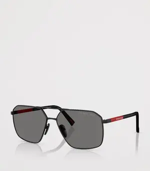 Prada Metal Aviator Sunglasses