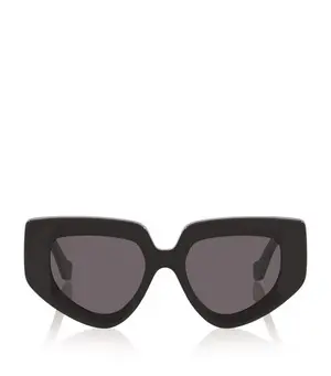 Loewe Anagram Diamond Silhouette Sunglasses - Black