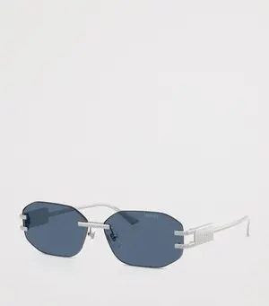 Versace Metal Rimless Sunglasses