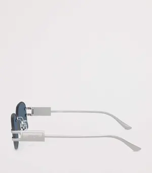 Versace Metal Rimless Sunglasses