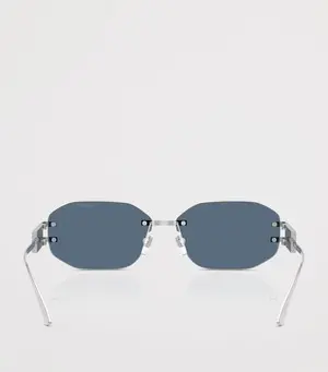 Versace Metal Rimless Sunglasses
