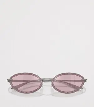 JIMMY CHOO Oval Sunglasses