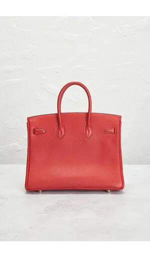 FWRD RENEW Hermes Togo Birkin 25 Retourne Handbag - Red