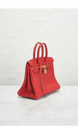 FWRD RENEW Hermes Togo Birkin 25 Retourne Handbag - Red
