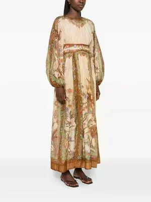 Zimmermann Indra Floral-print Maxi Dress - Neutrals