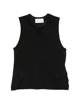 AMI Paris Logo Embroidered Tank Top